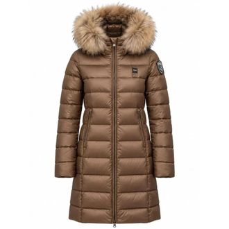 Blauer Parka - - Coats - Damen - Braun - XS