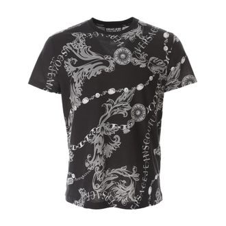 Versace Jeans Couture All Over Print T-shirt - - Tops - Herren - Schwarzk - XL