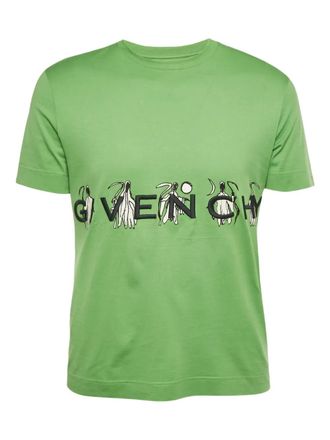 Givenchy T-Shirt mit Logo-Stickerei - Gr&uuml;n