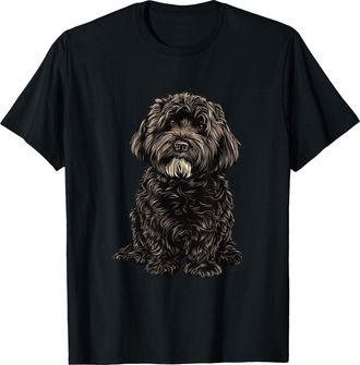 Whyitsme Design Schwarzer Havanesischer Hund Illustration T-Shirt