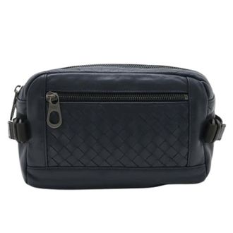 Bottega Veneta Pre-owned Leather Shoulder Bag - - Pre-owned - Herren - Blau - ONE SIZE