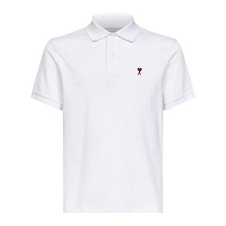 Ami Pull Polo en Laine avec Logo Brod&eacute; - Homme - Tops - Gris - Taille: L