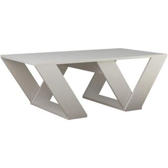 Toilinux Table basse fixe blanche 110x60x40 cm - Panneau de particules m&eacute;lamin&eacute; - Design minimaliste pour salon moderne - Toilinux