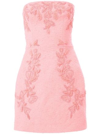 Carolina Herrera robe courte &agrave; broderies - Rose