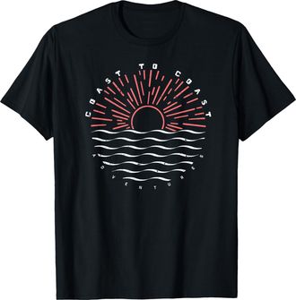 Trendy Apparel Coast to Coast Adventures Ocean Horizon Sun T-Shirt