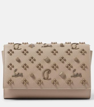 Christian Louboutin Verzierte Clutch Paloma aus Leder