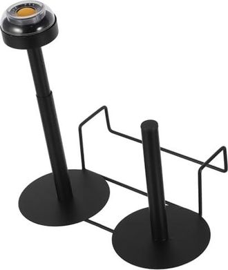 Beaupretty GARVALON Support Suspendu Double T&ecirc;te pour Paquet de Courses en Rouleau Porte-Paquet Noir Mural Distributeur de Paquet Poubelle Pratique et Stable Org