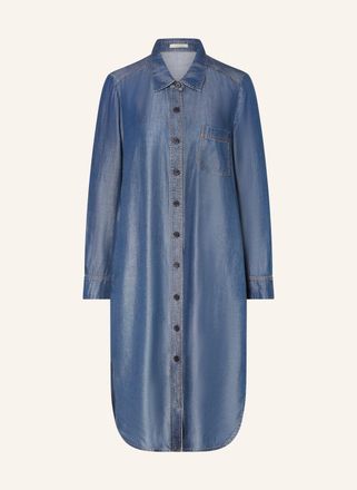 Lilienfels Lilienfels Hemdblusenkleid In Jeansoptik blau