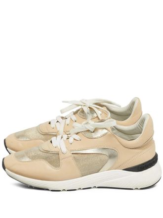 Casadei Sneakers mit Schn&uuml;rung - Nude