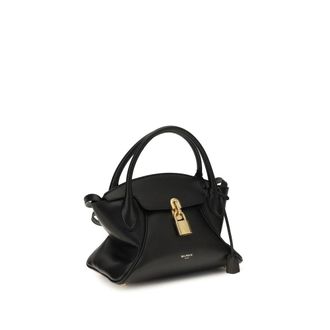 Balmain Womens Black Calf Leather Bos Taurus Shoulder Bag