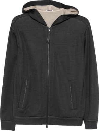 Brunello Cucinelli Femme, Sweatshirts et sweats &agrave; capuche, Noir, Taille: 40 FR Pull &agrave; Capuche Zipp&eacute; Int&eacute;gral