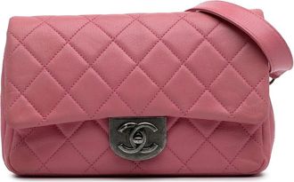 Chanel Hobo Bags - Small Quilted Goatskin Double Carry Waist Chain Fl - Gr. unisize - in Gold - f&uuml;r Damen