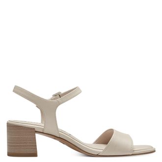 Tamaris Damen Sandaletten, Frauen Sandalen,Riemchensandalen,Leichter Absatz,Sommerschuhe,Freizeitschuhe,offene Schuhe,Ivory,41 EU