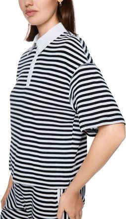 Marc Cain Poloshirt Salty Breeze Premium Damenmode gestreift, Strickpolo