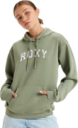 Roxy Womens SURF Stoked Hoodie Brushed E Pullover Sweater, Oil Green, M