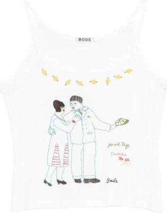 Bode Femme, Tops, Blanc, Taille: 40 FR Hauts sans manches