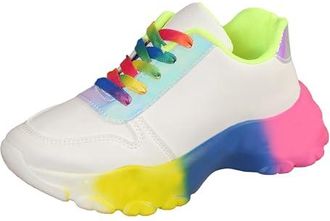 Generico Chaussures arc-en-ciel, chaussures de sport pour homme et femme, chaussures de loisirs color&eacute;es, tendance, respirantes, confortables, chaussures de co