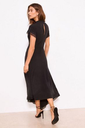 Lipsy Midikleid Lipsy Midi-Kleid mit asymmetrischem Spitzensaum (1-tlg)