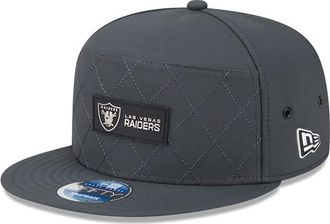 New Era Casquette snapback 9FIFTY pour homme anthracite Las Vegas Raiders 2025 Sideline par temps froid