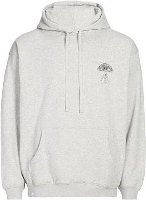 H&eacute;las. Sweat ample &agrave; capuche en coton m&eacute;lang&eacute;