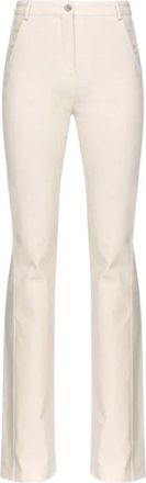 Pinko Schlaghosen aus Tricotin - - Trousers - Damen - Beige - M
