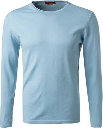 Daniele Fiesoli Herren Pullover blau Baumwolle unifarben