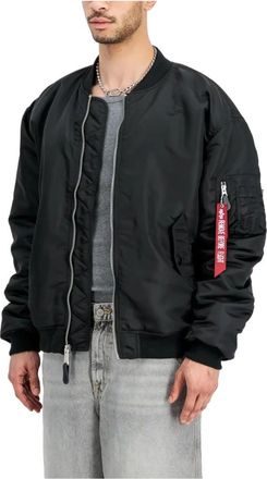 Alpha Industries Homme, Vestes, Noir, Taille: M Blouson Aviateur Ma-1 CS
