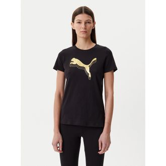 Puma T-Shirt Essentials Metallic 684995 Schwarz Regular Fit