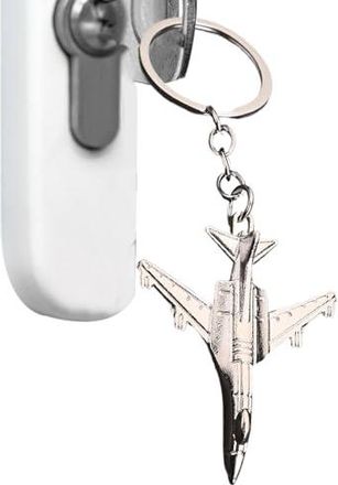 Generic Porte-clés aviation | Porte-clés avion - Porte-clés en métal 3D pour sac, sac à dos, pilote, aviation, remise de diplôme, anniversaire, Noël, C, Refer