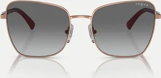 Vogue Eyewear - Lunettes de soleil style papillon à verres gris - Or rose-Doré