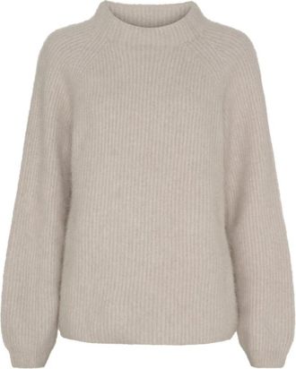 BTF-CPH Rundhals-Strickpullover - - Knitwear - Damen - Beige - XL