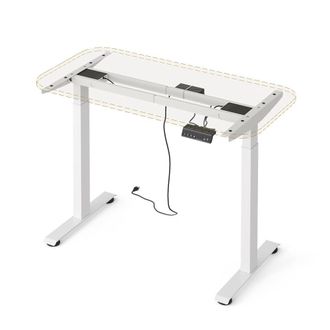 Vicco Schreibtischgestell h&ouml;henverstellbar Elevate, 2 Motoren, Wei&szlig;, elektrisches Tischgestell ohne Tischplatte mit Memory-Funktion & USB Anschluss