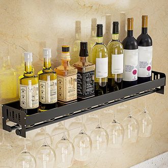 Generic Weinlagerung, Wandweinregal, schwebende Weinflaschen- und Glasregale mit Gl&auml;serhalter, moderner Pflanzen- und Fotohalter f&uuml;r K&uuml;che, Esszimmer und Bar