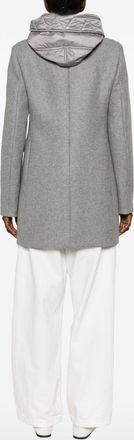 Fay Felted Wool with Quilted Hood Coat - Grey