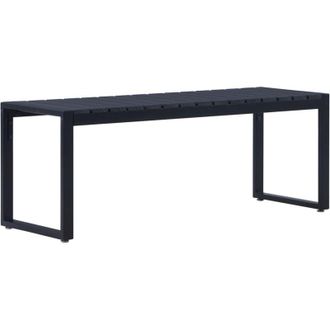 vidaXL Vidaxl - Banc de jardin 120,5 cm Panneau ps Noir