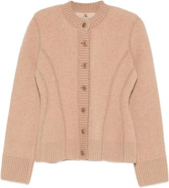 Ermanno Scervino Femme, Pulls, Beige, Taille: 38 FR Cardigan Boutonn&eacute;