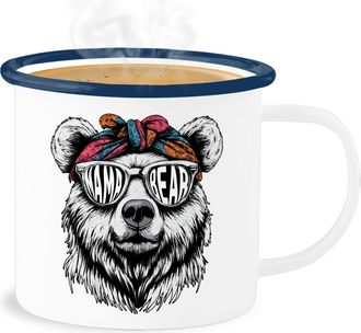 Shirtracer Emaille Becher Blechbecher - Tassen - Mama Bear I Mamas Geschenkidee Muttertag I Geschenk Mutter Weihnachten Geschenke M&uuml;tter I Muttertagsgeschenk B&auml;r