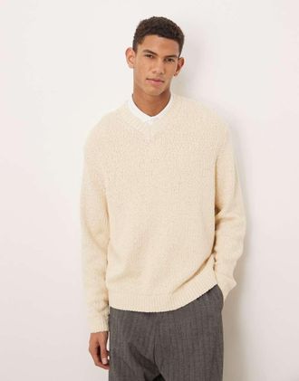 Selected Homme - Strickpullover in Cremewei&szlig;