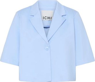 Ichi Ichi - Blazer court IHKate - Femme - Vestes - Bleu - Taille: 46 FR