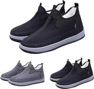 Generic Bottes de neige dhiver pour homme, confortables, chaudes, doubl&eacute;es de fourrure, chaussures dext&eacute;rieur l&eacute;g&egrave;res et imperm&eacute;ables, semelle en caoutchouc a