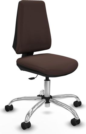 Piqueras y Crespo Homecenter Elche Cascader-Stuhl ohne Armlehnen. Ausgestattet mit grundlegendem Permanentkontakt und Schneideschaum. Mit Rollen von 65 mm Nylon. Dunkel