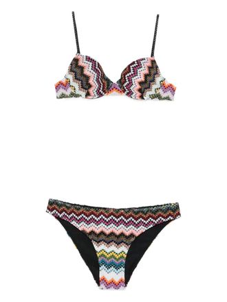 Missoni Bikini mit Zickzackmuster - Schwarz