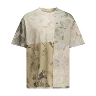 Maison Margiela Patchwork-Blumenprint-T-Shirt - - Tops - Herren - Beige - S