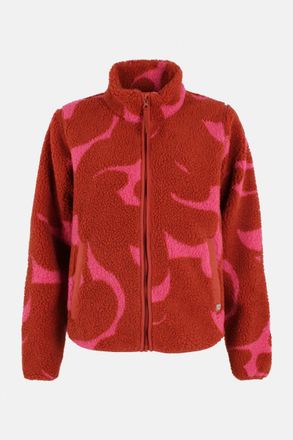 Danef&aelig; Danelabrador Fleecejacke Rot Pink Abstrakt Floral