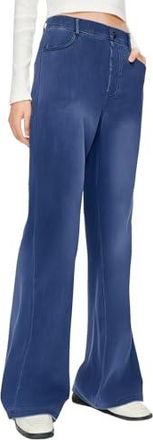 Generic Boyfriend Y2K - Jean stretch - Taille haute - Pantalon baggy - Jambes larges - Confortable - Couleur unie - Coupe droite - D&eacute;contract&eacute; - Jambes larges