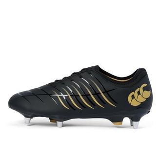 Canterbury Of New Zealand Chaussures de rugby pour terrain mou PHOENIX 2.0 TEAM - Homme (47 FR) (Noir/Jaune or)