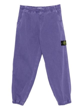 Stone Island pantalon de jogging &agrave; patch logo - Violet