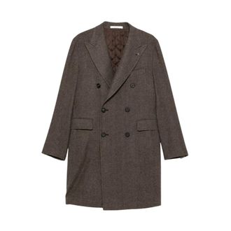 Tagliatore Zweireihiger Wollmantel - - Coats - Herren - Braun - 2XL