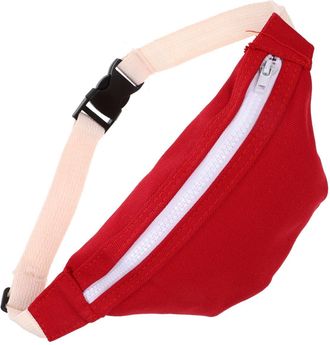 BESPORTBLE Junge Mädchen Canvas Bauchtasche Verstellbar Mit Schulterriemen Multifunktionale Gürteltasche Für Jungen Und Mädchen Leichte Brusttasche in Rot Prakti