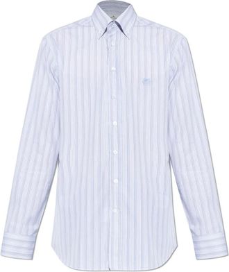 Etro Homme, Chemises, Multicolore, Taille: M Striped Cotton Jacquard Shirt